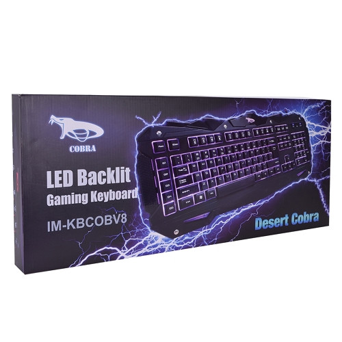 iMicro Desert Cobra IM-KBCOBV8 LED Backlit 110-Key Gaming Keyboard ...