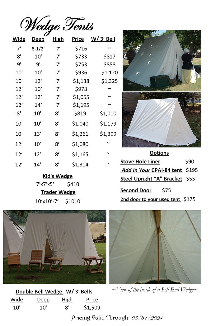 Wedge Tents | Spring Valley Lodges