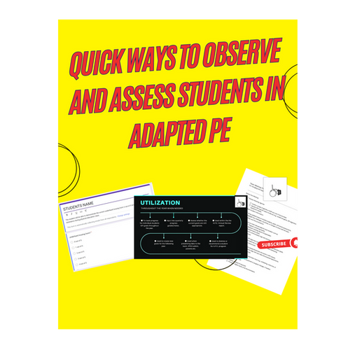 Adapted P.E. Assessment Template | Easy Adapted PE