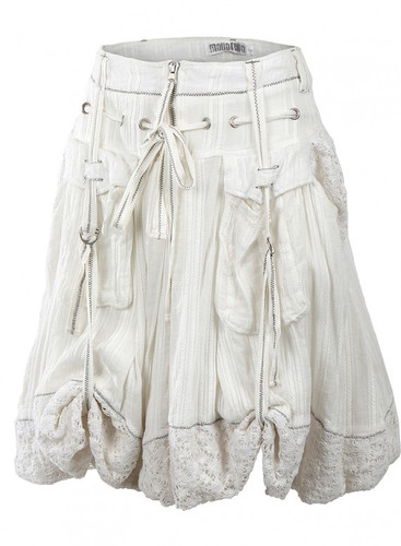 ADJUSTABLE TIE ZIP UP CLOSURE SKIRT DETAIL | kelli-couture