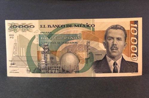 Mexico 10,000 Pesos Banknote 1989 UNC | Zcollector