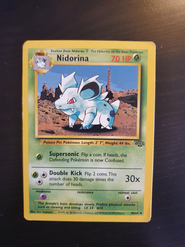 Pokemon Card - Jungle - Nidorina | Grima's Collectables