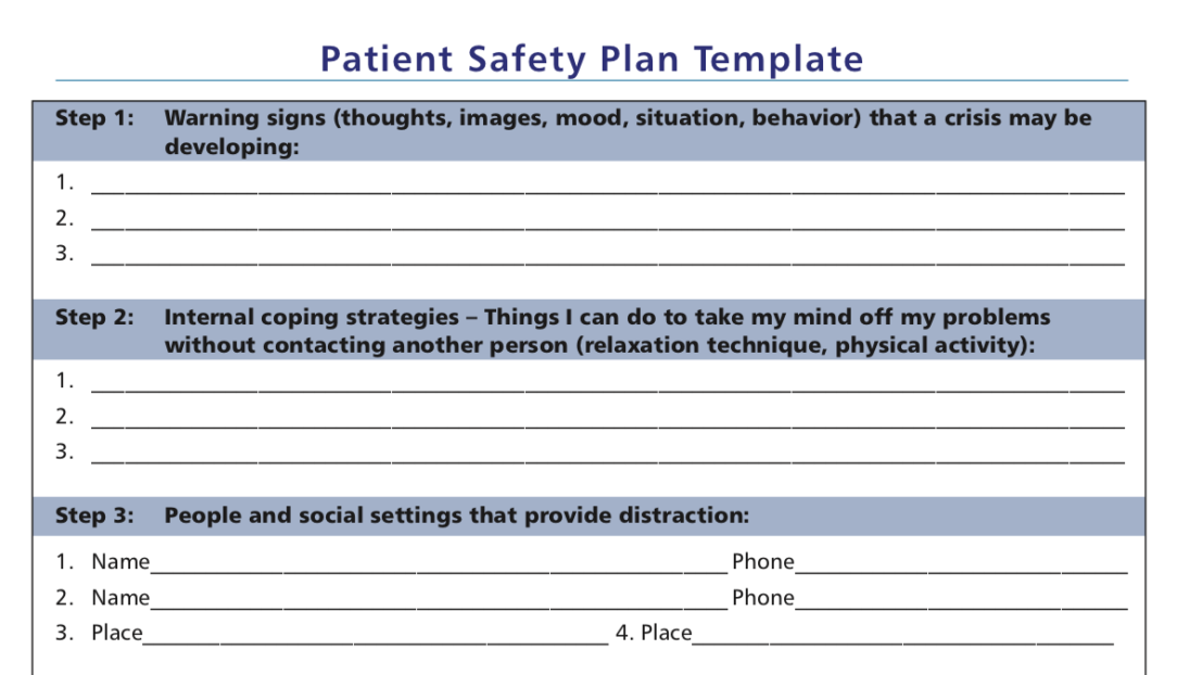 Safety Plans | Counseling Toolbox