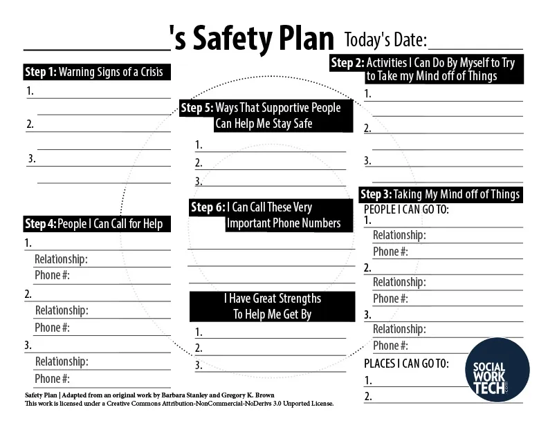 Safety Plans | Counseling Toolbox