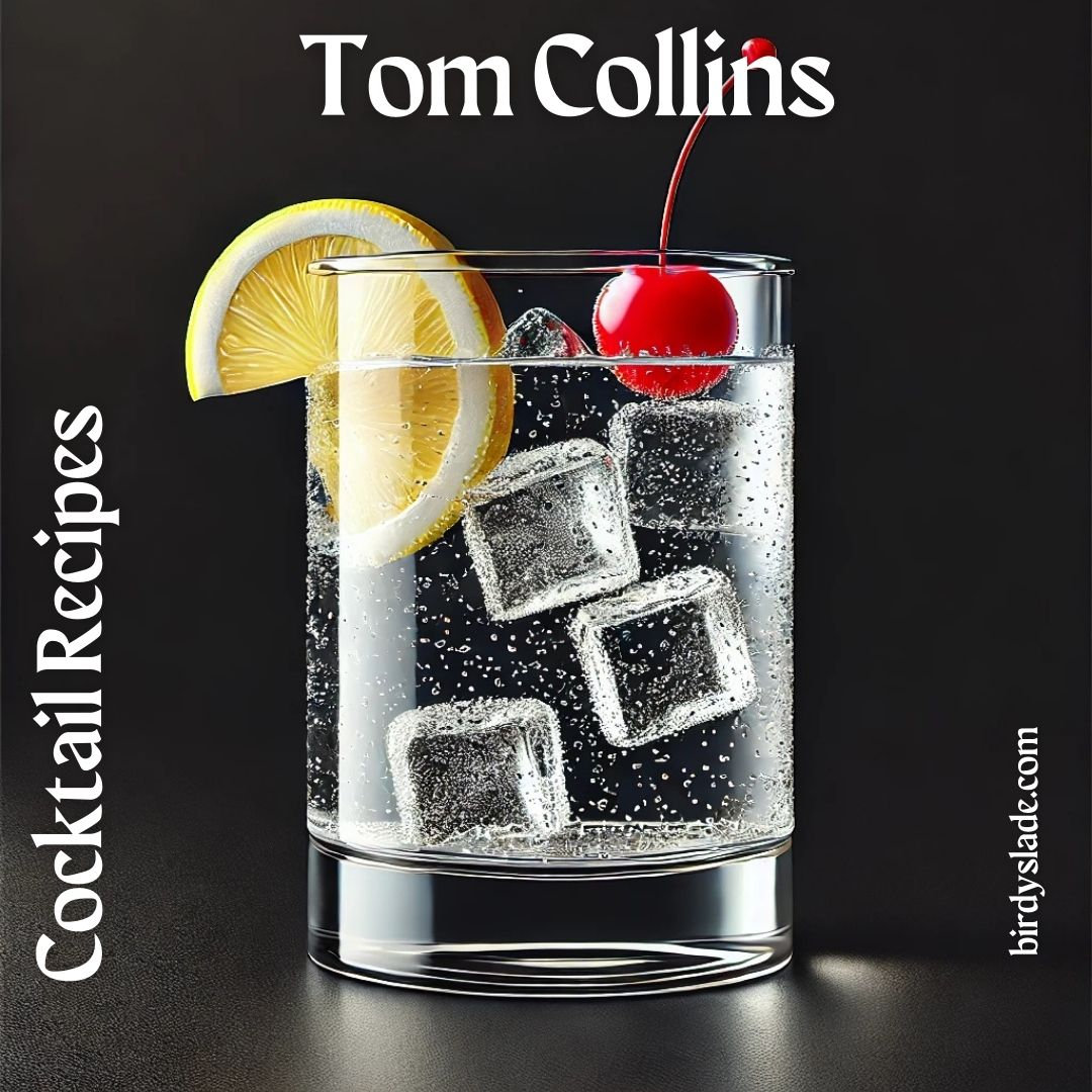Tom Collins 1869 Cocktail Recipe | Birdyslade | Gin Based Recipe