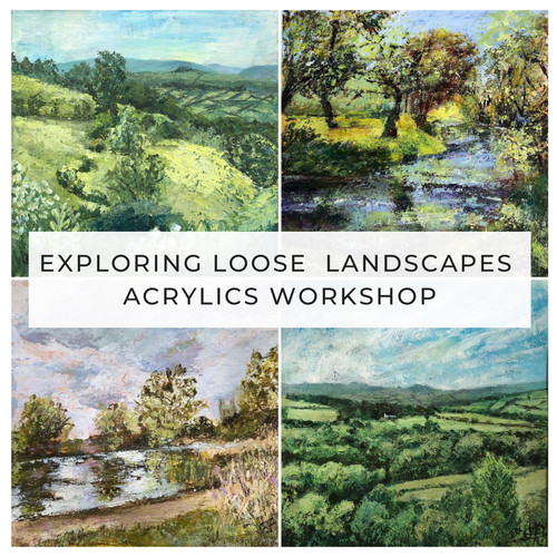 Exploring Loose Landscapes - Acrylics Art Workshop | Jane Powell Art
