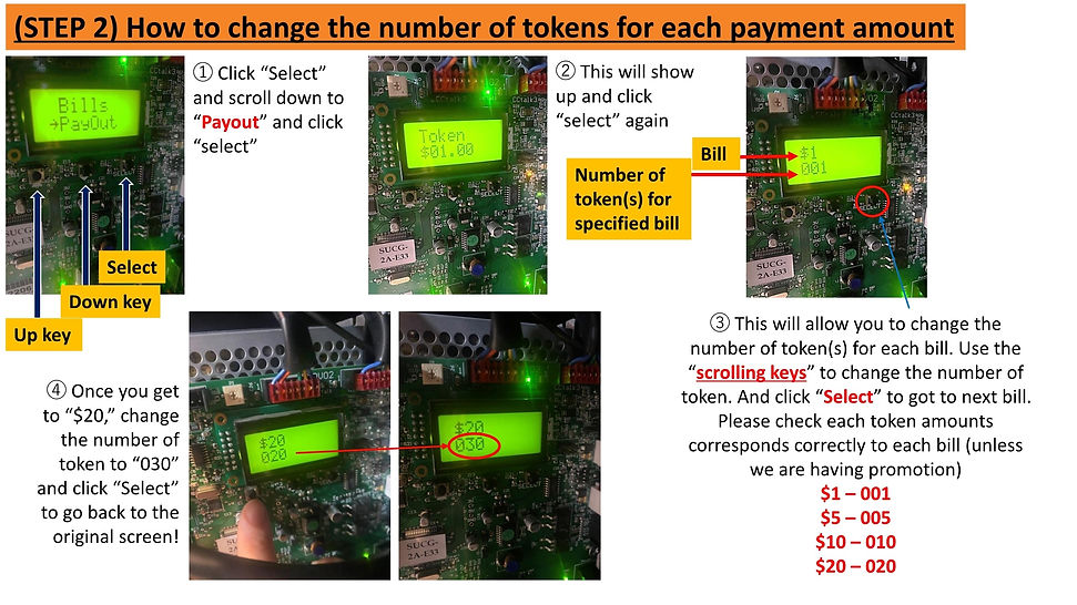 RED Token Vendor - settings | Kaga Amusement Ameri