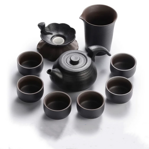 Black Pottery Tea Set | T Life Gallery