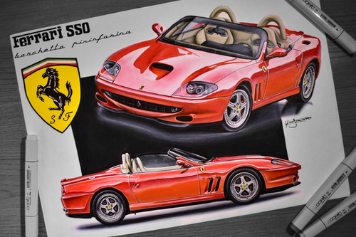 A3 Ferrari 550 Barchetta Pininfarina | HGravettDesign