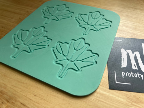 Maple Leaf Veins Tuile Silicone Mold | mb prototyping Ltd.