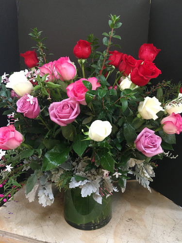 Two Dozen mixed roses | Bridgets Blooms
