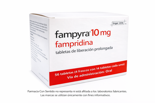 Fampridina 10 mg Cuatro frascos con 14 tabletas c/u | FARMASCIA