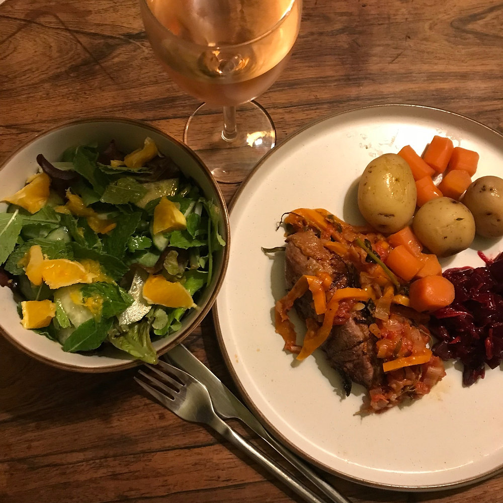 Provençal duck in ratatouille