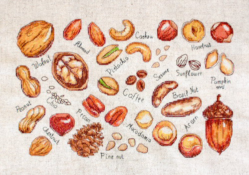 Nuts & Seeds Cross Stitch Kit | Zen Cross Stitch Kithttps://static ...