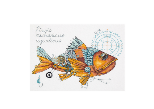 Clockwork Fish Cross Stitch Cross stitch kit | Zen Cross Stitch ...