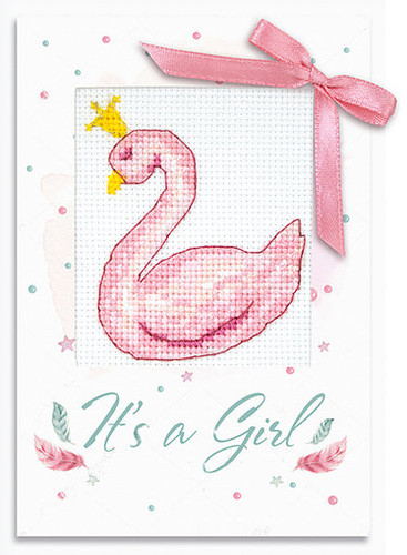 It's a Girl Greeting Card Cross stitch Kit | Zen Cross Stitch Kithttps ...