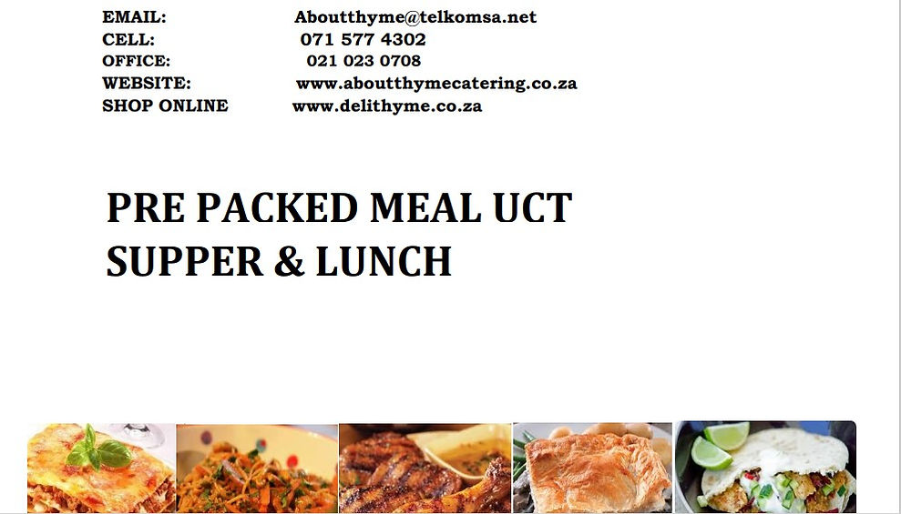 DH Menu | Fullerhall