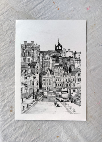 Edinburgh Waverley Print | Louisa Schmolke Art