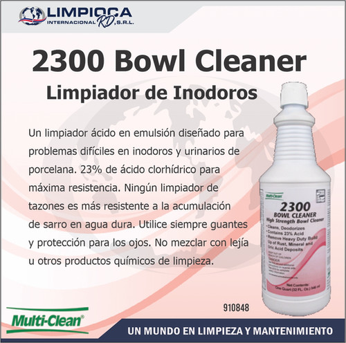 2300 BOWL CLEANER LIMPIADOR DE INODOROS | Limpioca RD