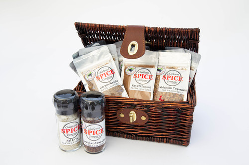 the ADVENTURER sampler basket | charleston-spice-co