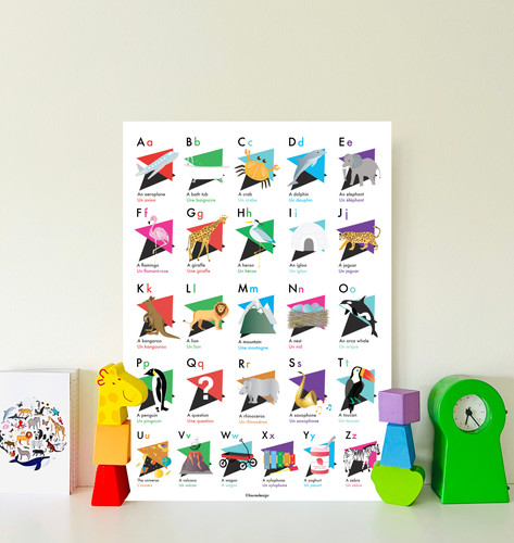 Alphabet poster (bilingual) | Laure Design