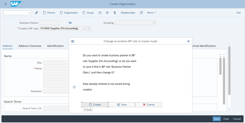 Vendor in SAP S/4 HANA