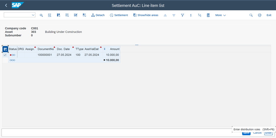 AUC Settlement in SAP S/4 HANA at Gaurav Learning Solutions