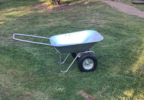Pram Handle Galvanised Wheelbarrow Lightweight 2 wheeled 80 litres ...
