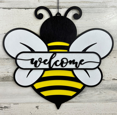 Honey Bee Sign Decoration/Door Hanger | Little Widdler