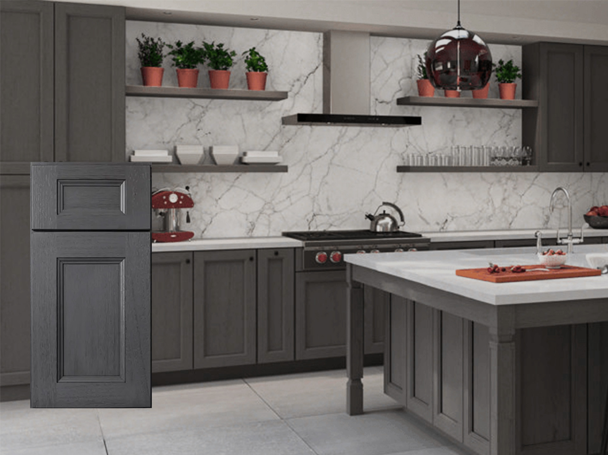 Midtown Grey Kitchen Cabinets