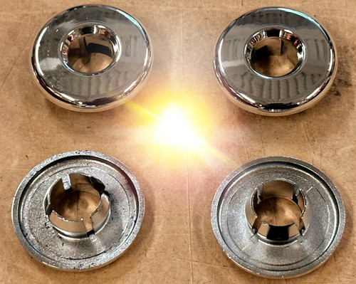 Genuine BMW 2002 /E9 CS Chrome Headrest Post Cap Set (4) 12mm | MIC