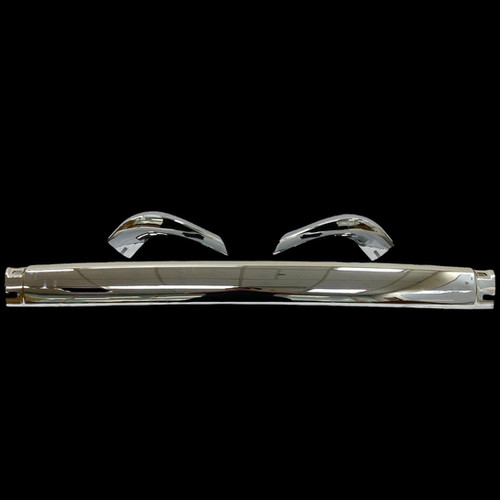 BMW 2002 REAR BUMPER SET (CHROME) W/ SHORT SIDE BUMPERS (EURO) 68-71 | MIC