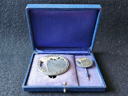 Kriegsmarine Cased Blockade Runner Badge & Miniature by Schwerin ...