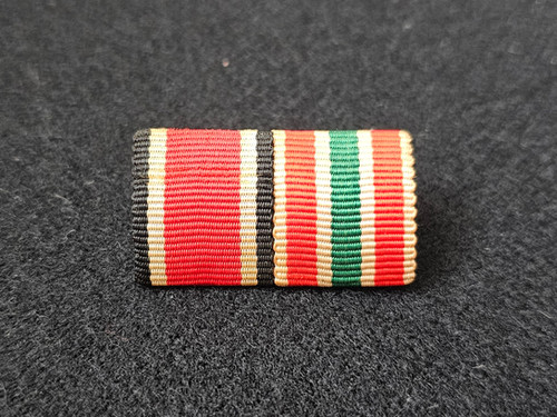 Two piece ribbon bar with Memelland and the Iron Cross 1939 ...