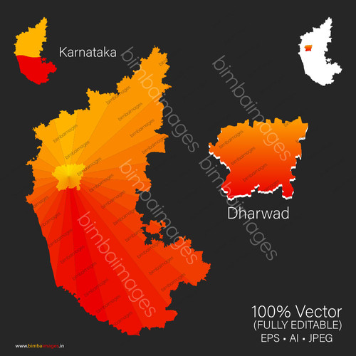 Kannada Rajyotsava or Karnataka Rajyotsava and Map of Dharwad District ...
