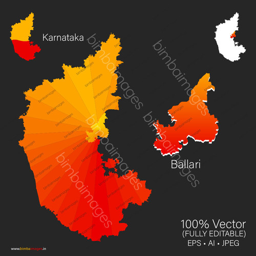 Kannada Rajyotsava or Karnataka Rajyotsava and Map of Ballari district ...
