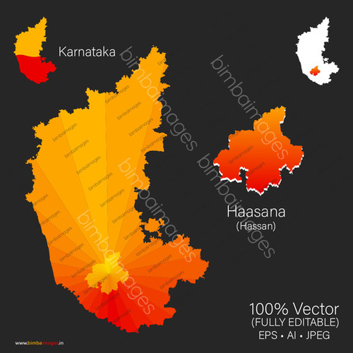 Kannada Rajyotsava or Karnataka Rajyotsava and Map of Hassan District ...