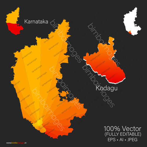 Kannada Rajyotsava or Karnataka Rajyotsava and Map of Kodagu or Coorg ...