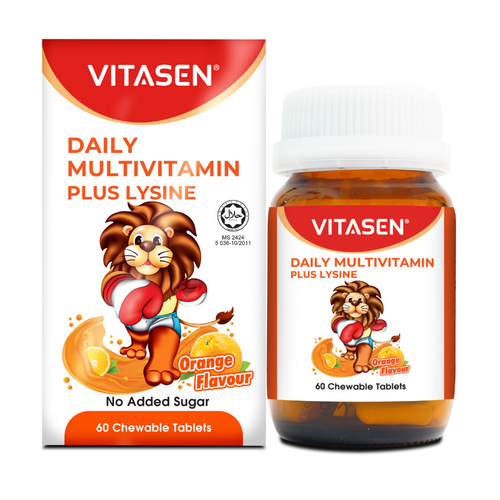 VITASEN DAILY MULTIVITAMIN PLUS LYSINE (ORANGE) | WINWA MEDICAL
