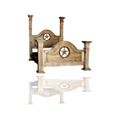 Tall Texas Star King Mansion Bed Complete | mansionmex