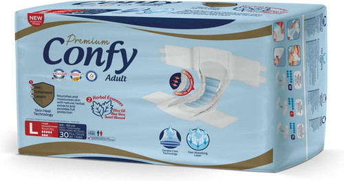 Confy Premium Adult Disposable Diapers Extra Large, 120-170cm, 30 pcs ...