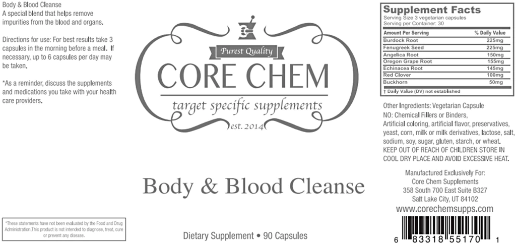 Blood & Body Cleanse | Core Chem Supps