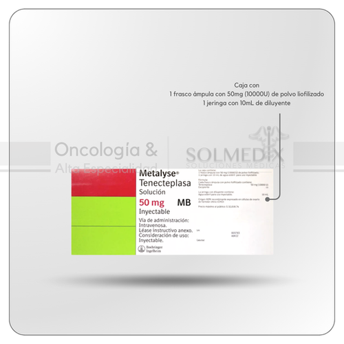 Metalyse 50mg Inyectable Tenecteplasa