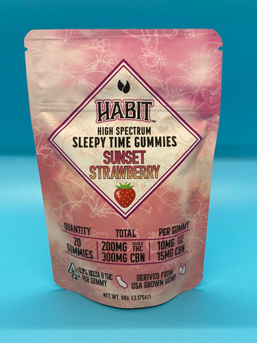Habit High Spectrum Hemp Night Gummies Strawberry | The SugarLeaf Compan