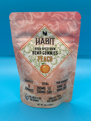 Habit High Spectrum Hemp Gummies Peach | The SugarLeaf Compan