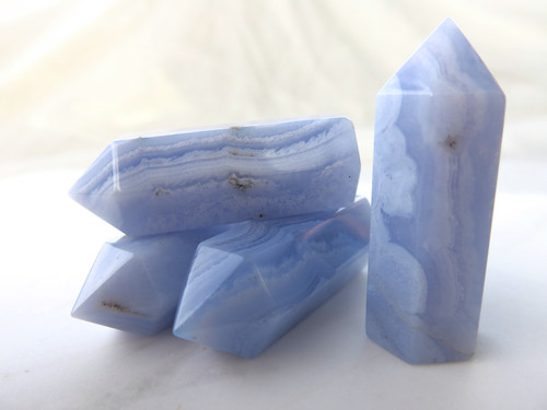Blue Lace Agate Point Tower | sheearth