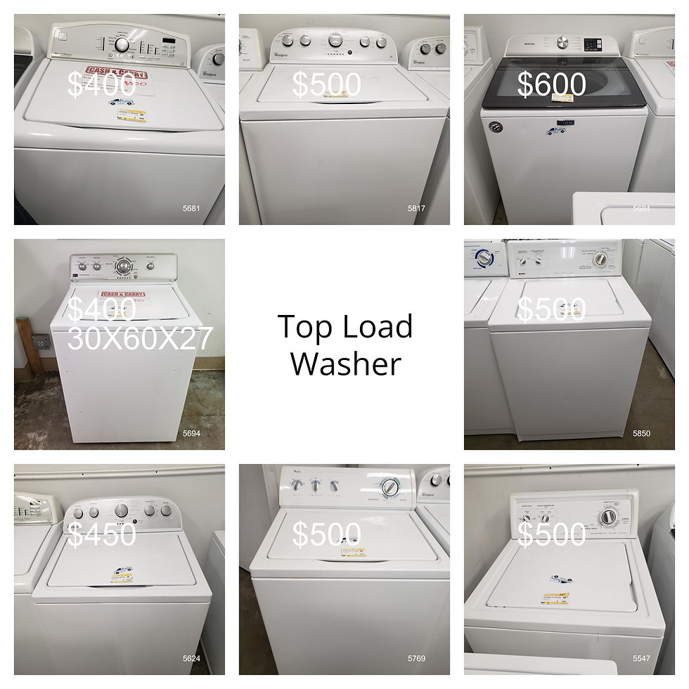 Used Topload Washers | Appliance All Service
