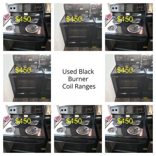Used Black Coil Burner Ranges | Appliance All Service