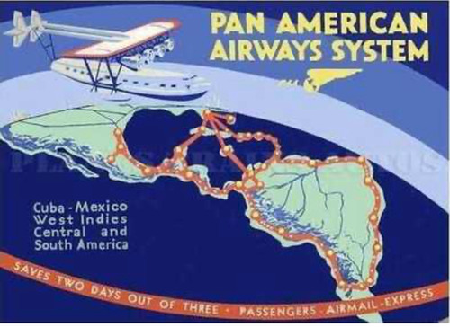 Pan American Route System 1933 | Pan Am Posters