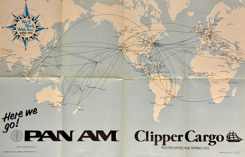 Clipper Cargo Map 1979 | Pan Am Posters